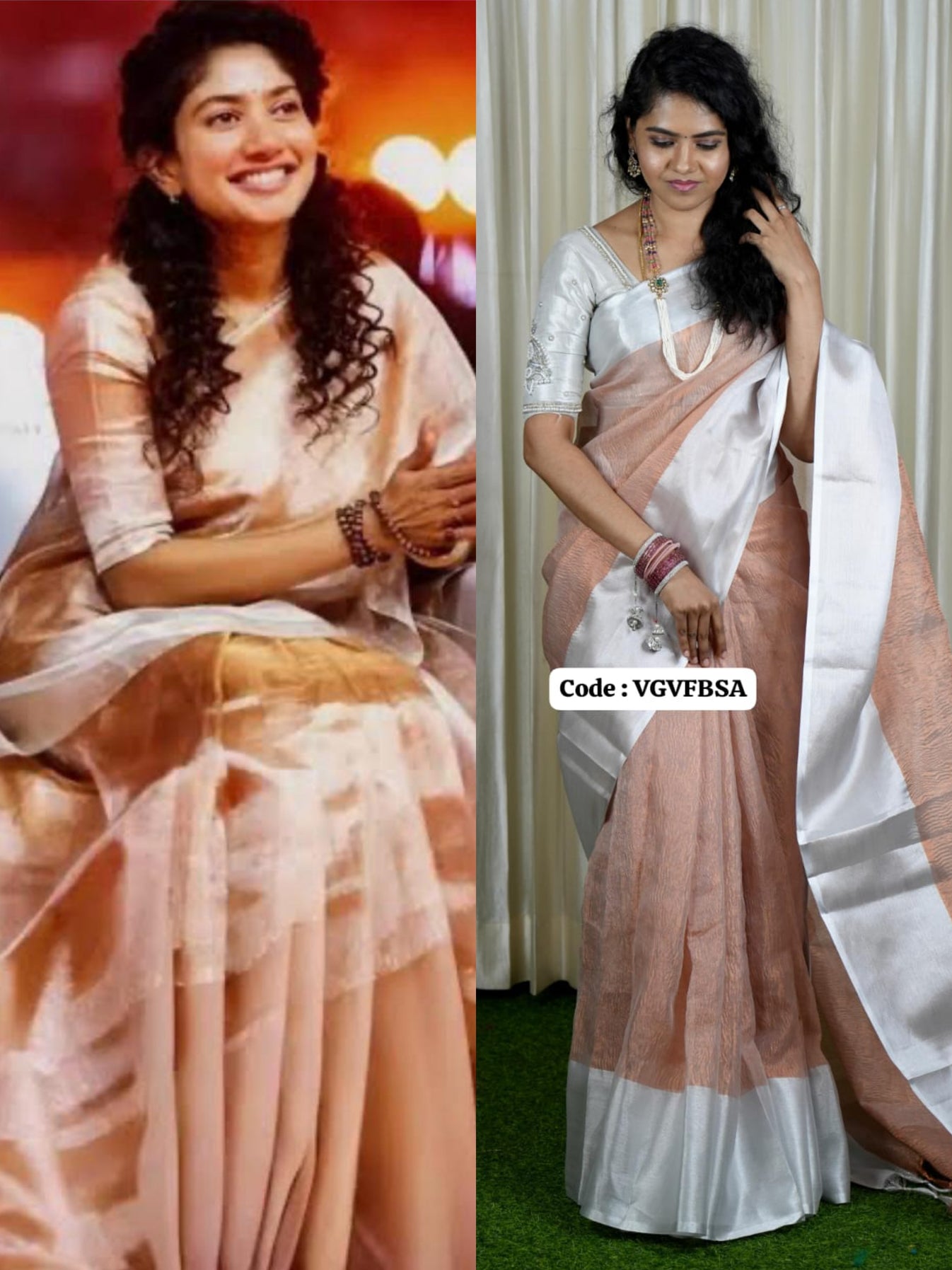 Sai pallavi inspired crushed tissue saree 🥳 – Rishi Boutique