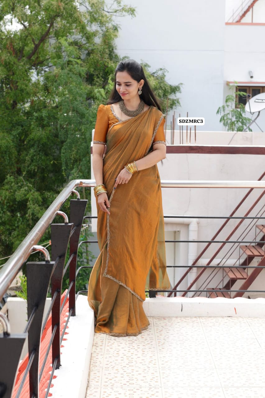 Heavy metallic space silk saree 🥳 – Rishi Boutique