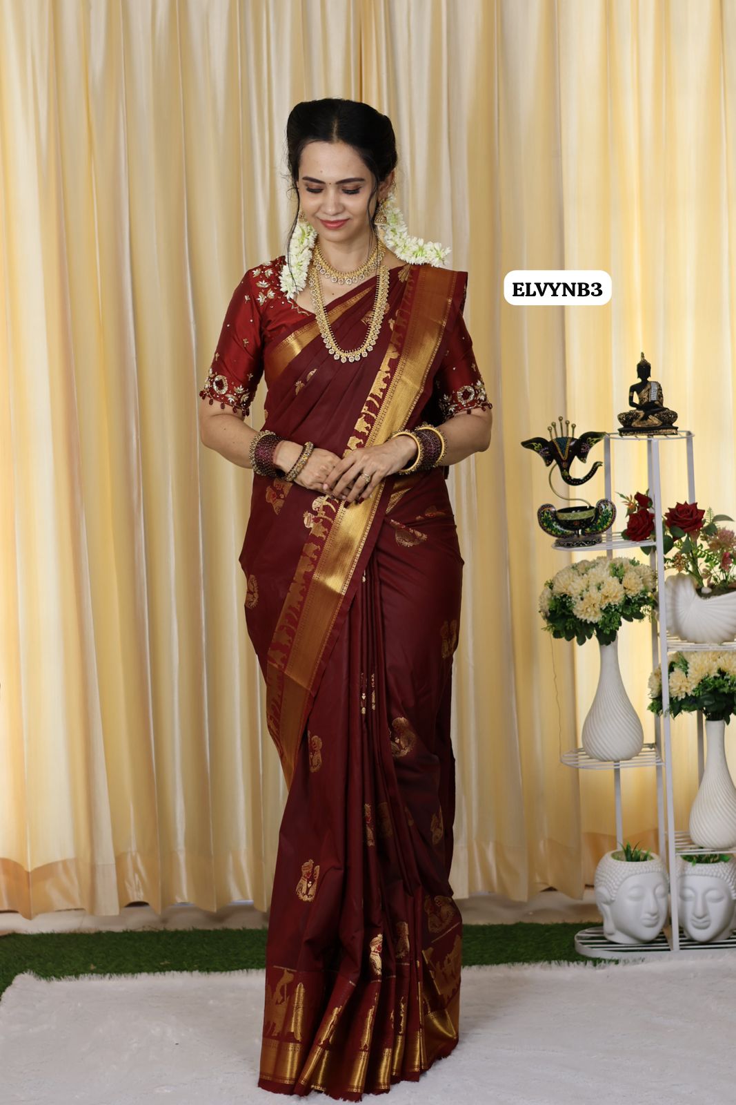 Pallakku design Premium Kanchi semi soft silk saree in pallakku design ...