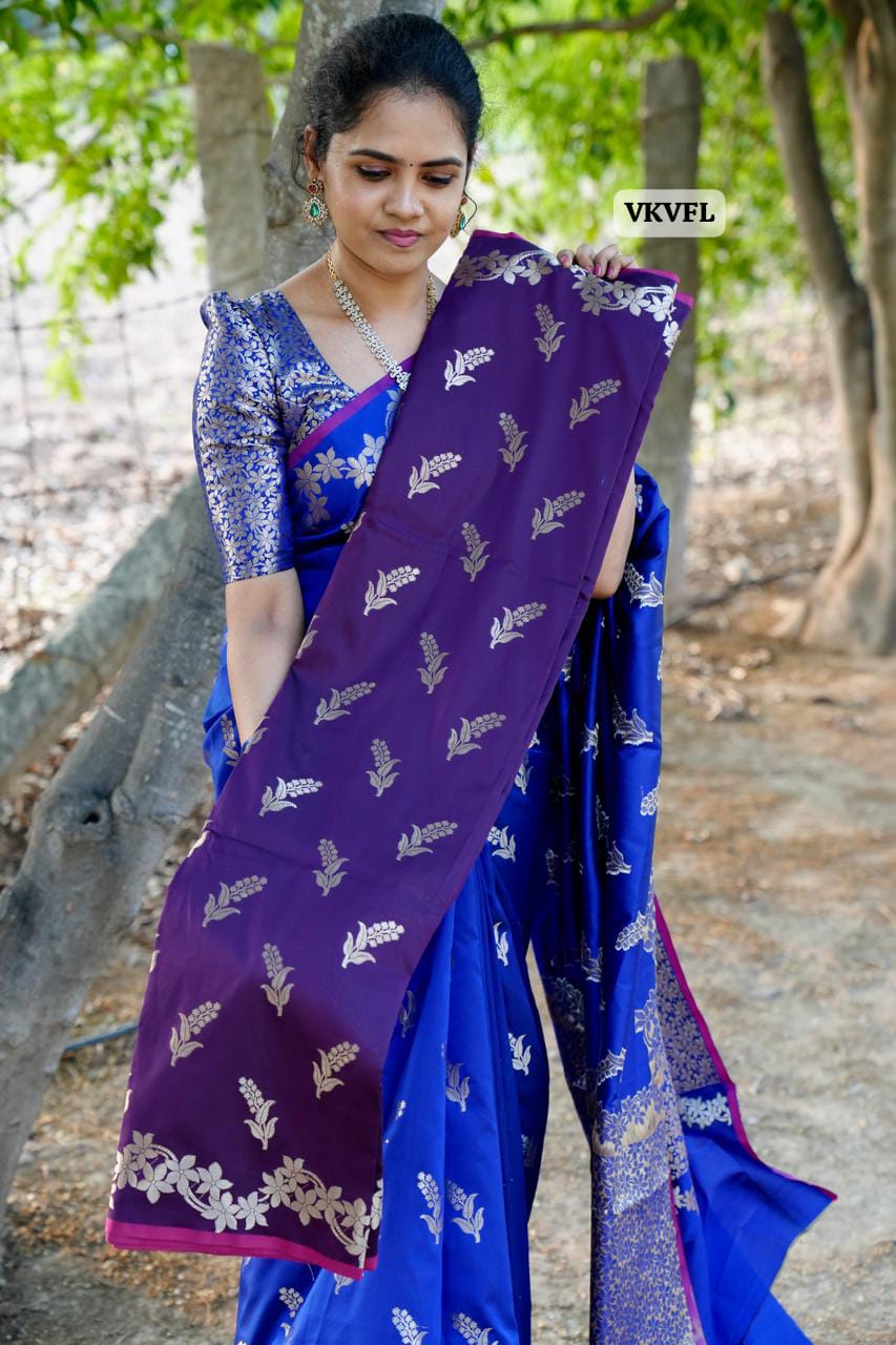 Premium Border Less Soft Silk Saree 🎁 – Rishi Boutique